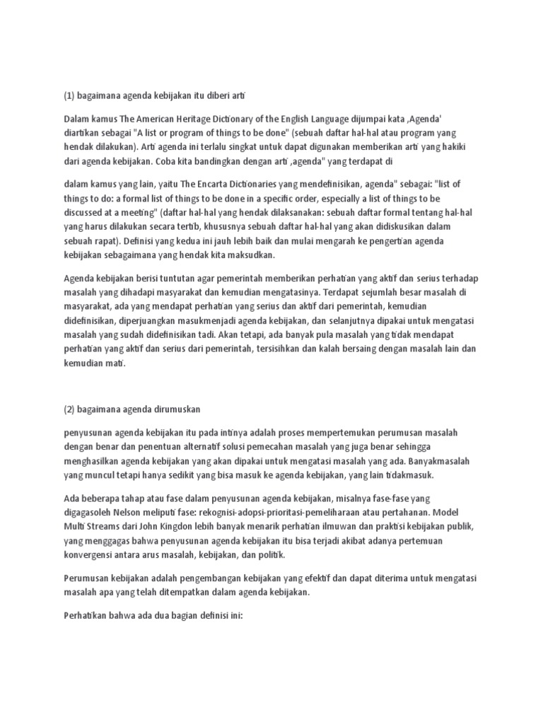 Diskusi 2 Dan Tugas 2 Kebijakan Publik | PDF