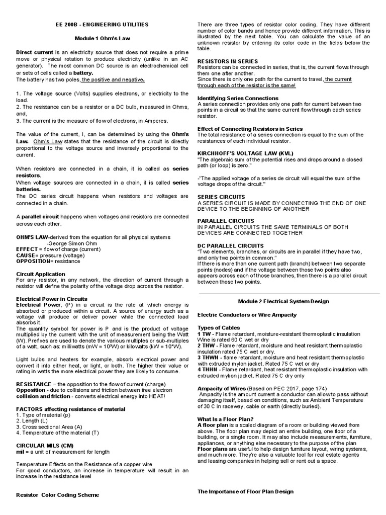 Engineering Utilities | Download Free PDF | Series And Parallel ...