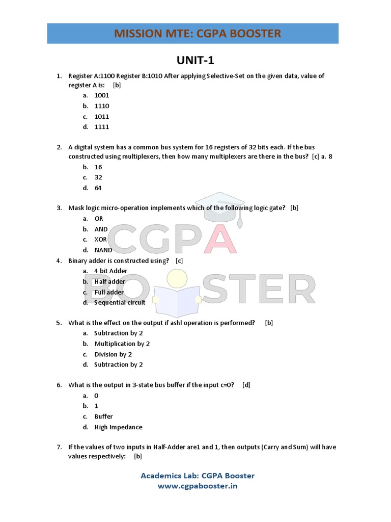 CB CSE211 Set 1 MCQ Ques | PDF | Office Equipment | Integrated Circuit