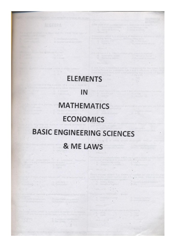 Elements in Mathematics | PDF