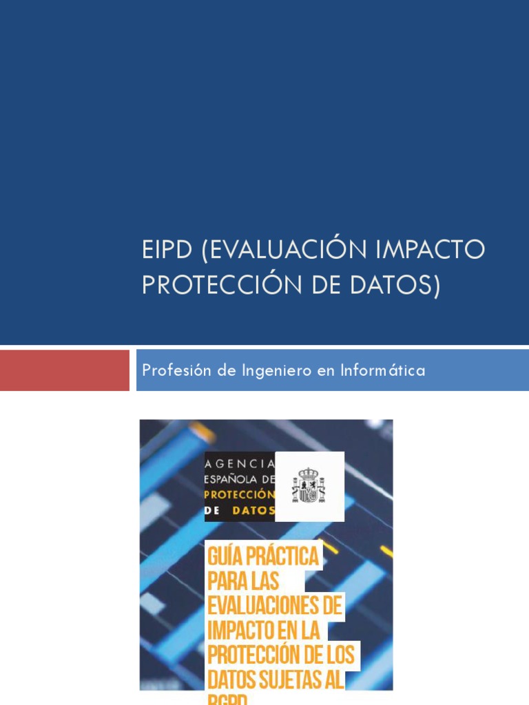 Presentacion EIPD | PDF | Evaluación del ciclo de vida | Riesgo