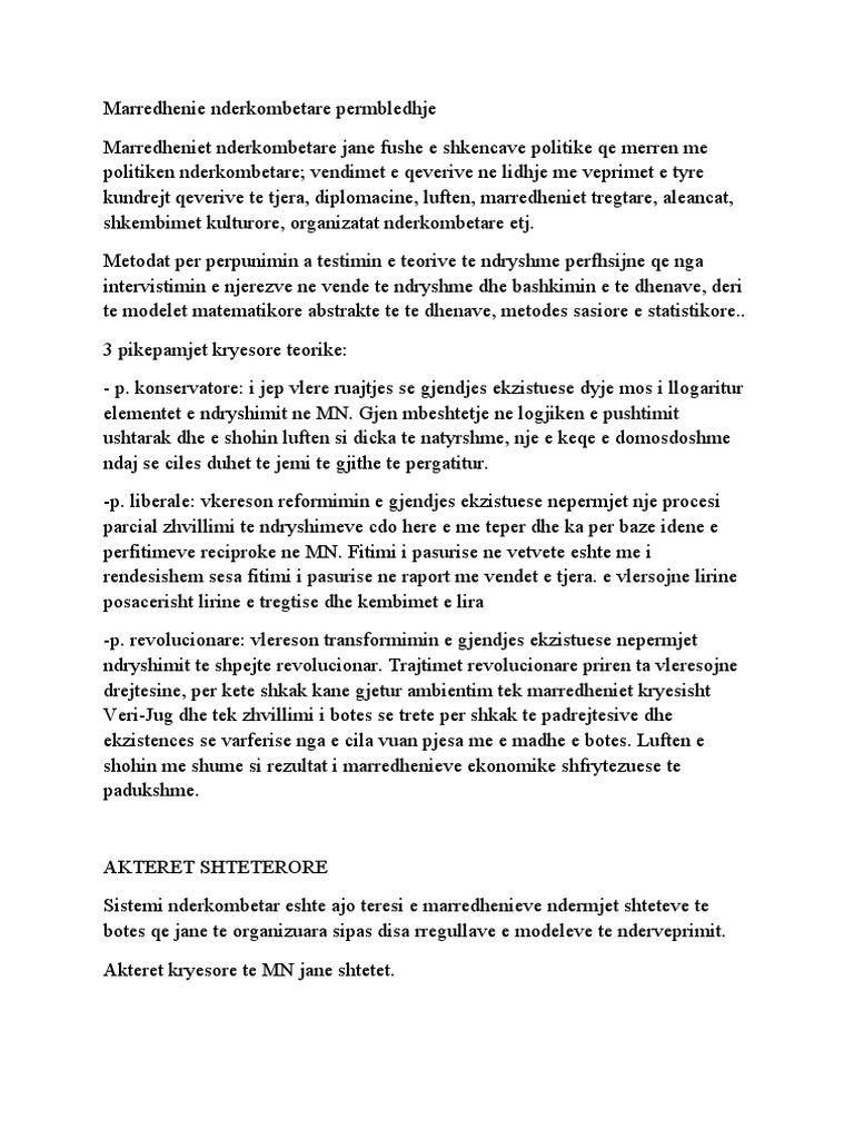 Prmbledhje Marrdhnie Nderkombtare | PDF