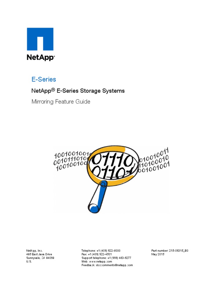 E-Series: Netapp E-Series Storage Systems Mirroring Feature Guide | PDF | Replication (Computing ...