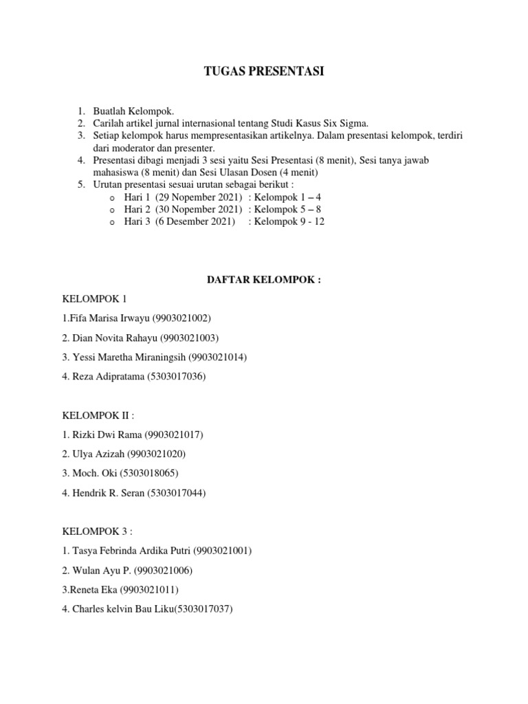 Tugas Presentasi | PDF