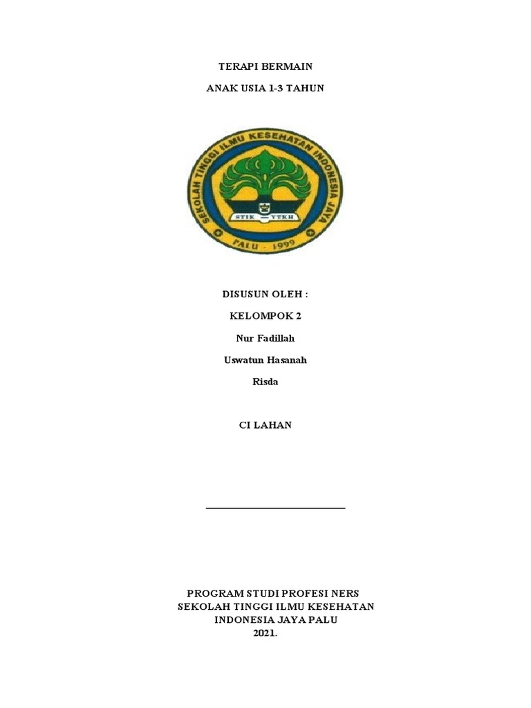 Proposal Terapi Bermain Anak 1-3 Tahun | PDF