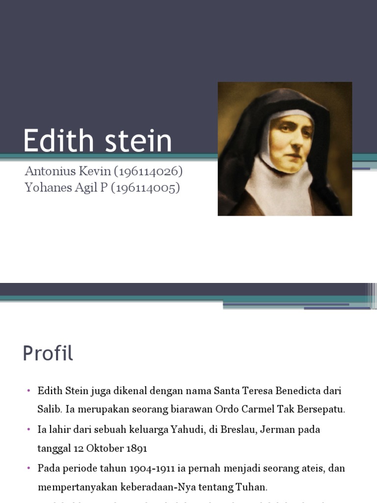 Edith Stein: Filsafat dan Emansipasi | PDF