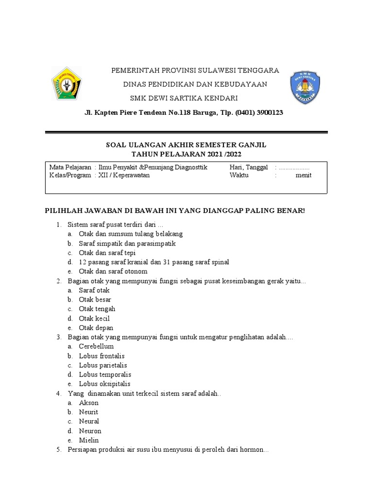 Soal Kelas Xii 2021 | PDF | Sains & Matematika