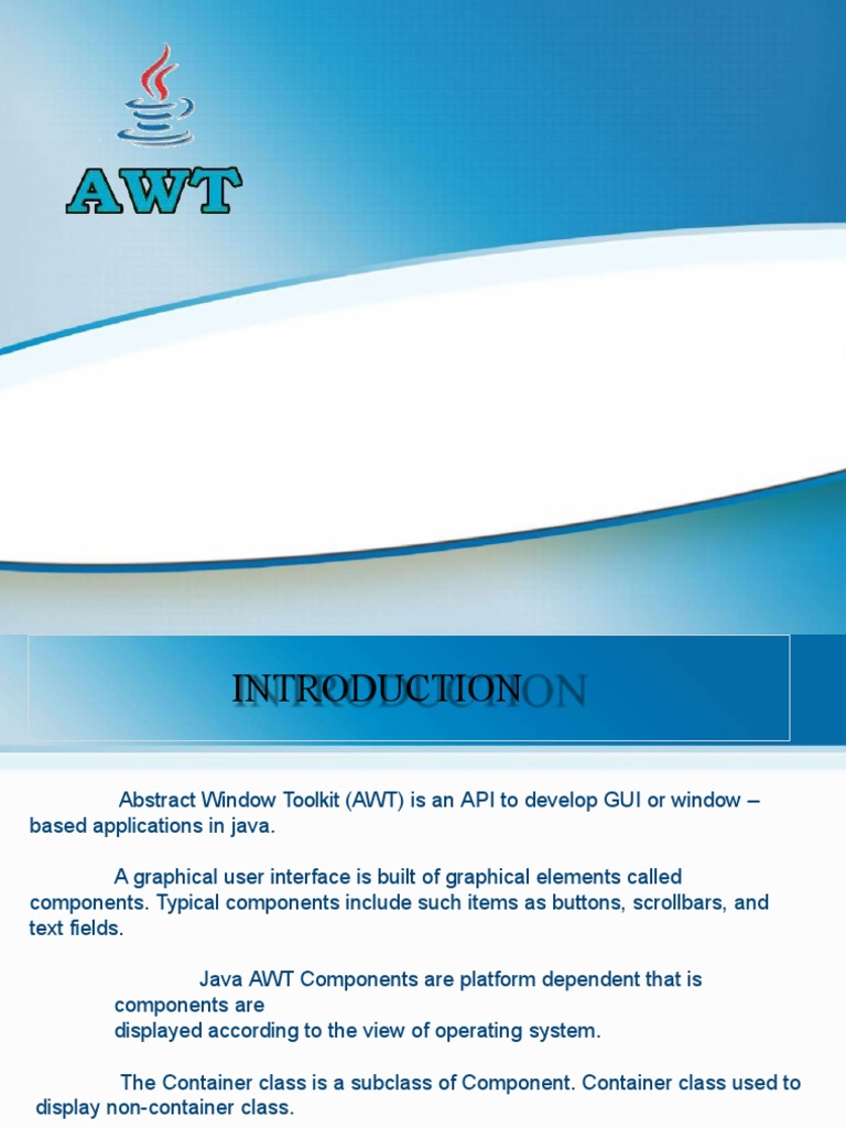 AWT-working With Windows | PDF | Class (Computer Programming) | Window ...