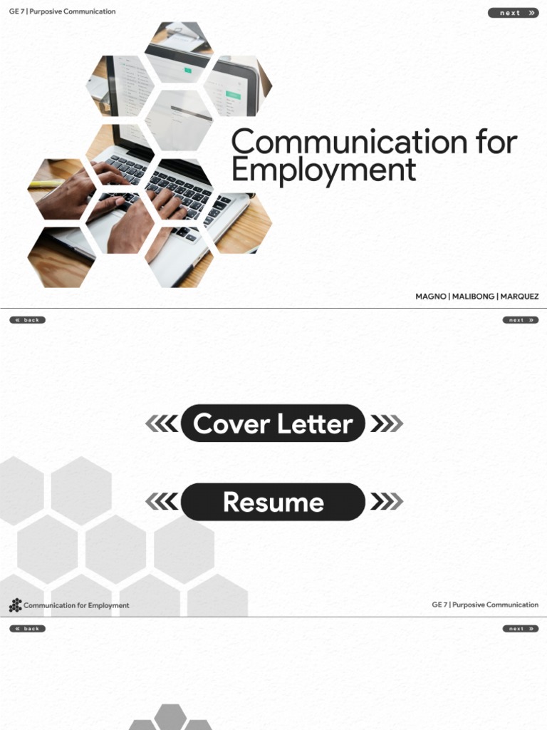 Communication For Employment | PDF | Résumé | Communication