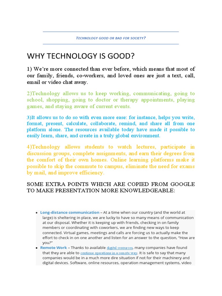 Technology Good or Bad | PDF | Computer Security | Security