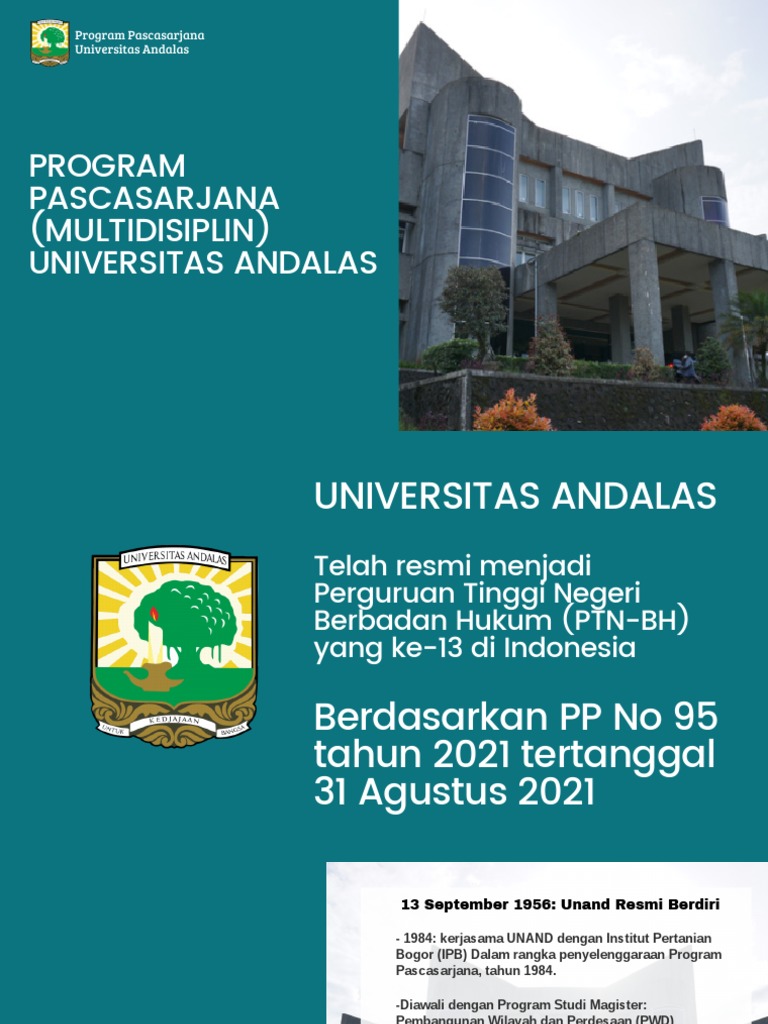 Program Pascasarjana Multidisiplin Unand | PDF