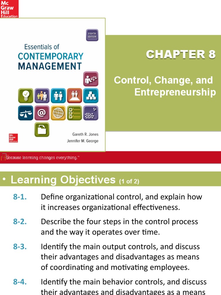 Control, Change, and Entrepreneurship | PDF | Goal | Organizational Culture