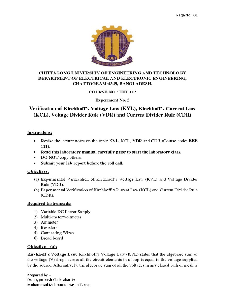 Exp - 2 | PDF | Voltage | Electrical Network