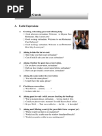 Welcoming Guest Script | PDF | Tableware | Waiting Staff