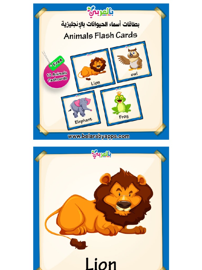 Animals Flash Cards For Kids | PDF