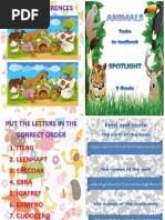Year 4 Module 8 Amazing Animals Worksheets | PDF | Tiger | Tyrannosaurus
