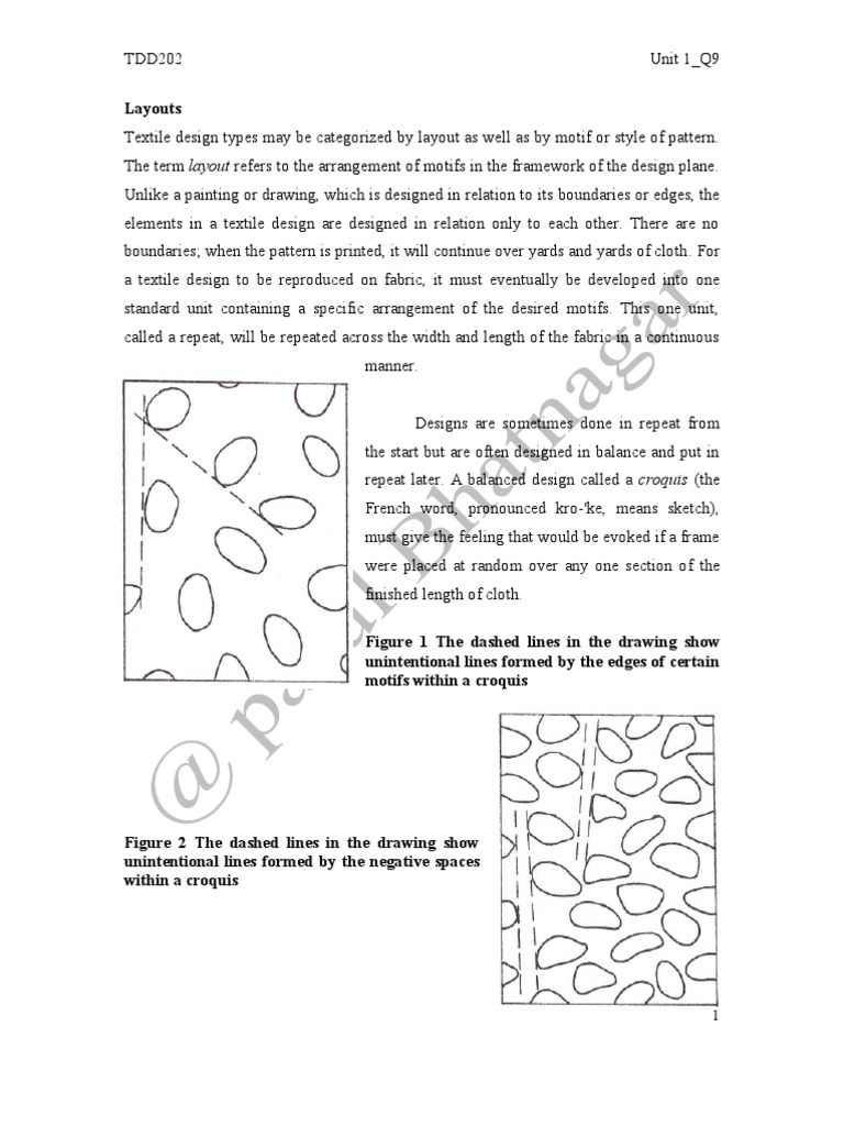Textile Design Layout Types Explained | PDF | Textiles | Clothing