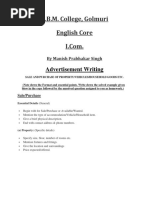 Advertisement Writing Class 11 Cbse | PDF | Business | Career & Growth