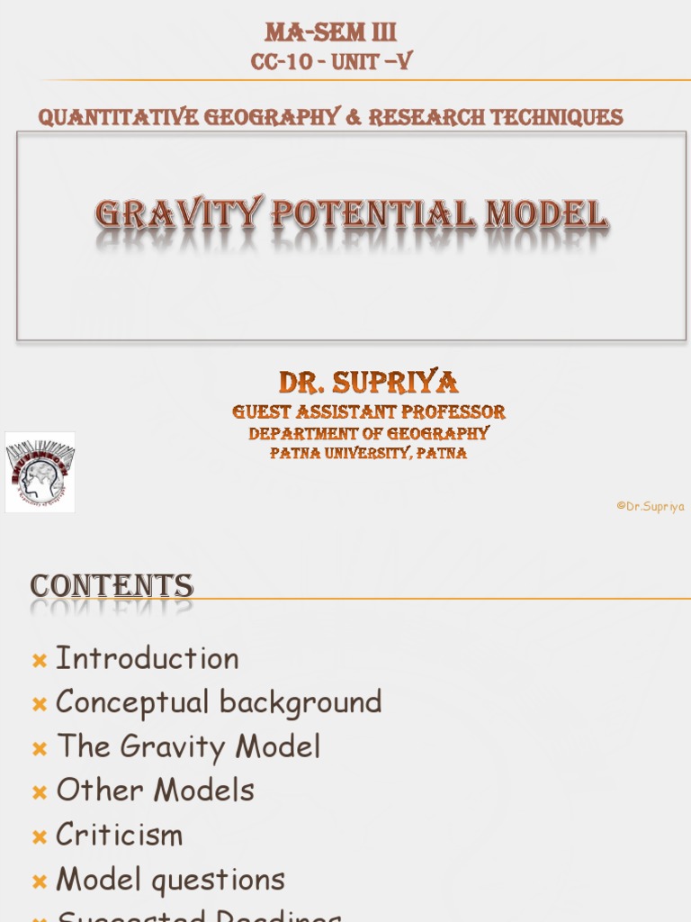 Gravity Model | PDF | Gravity | Geography