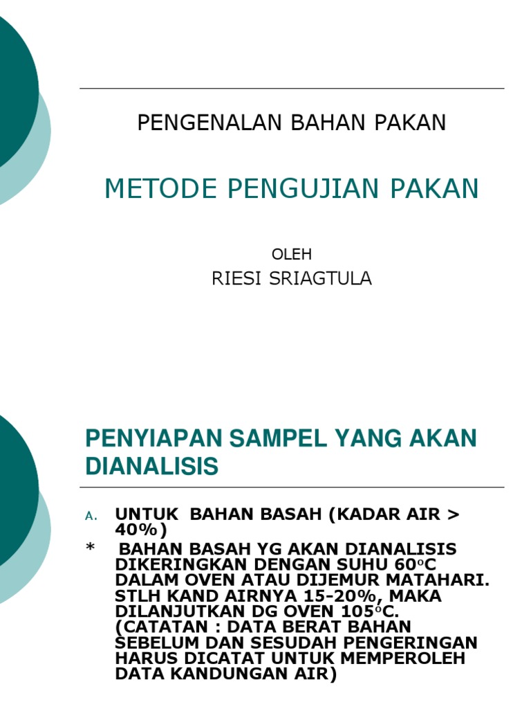 4 - Metode Pengujian Pakan | PDF