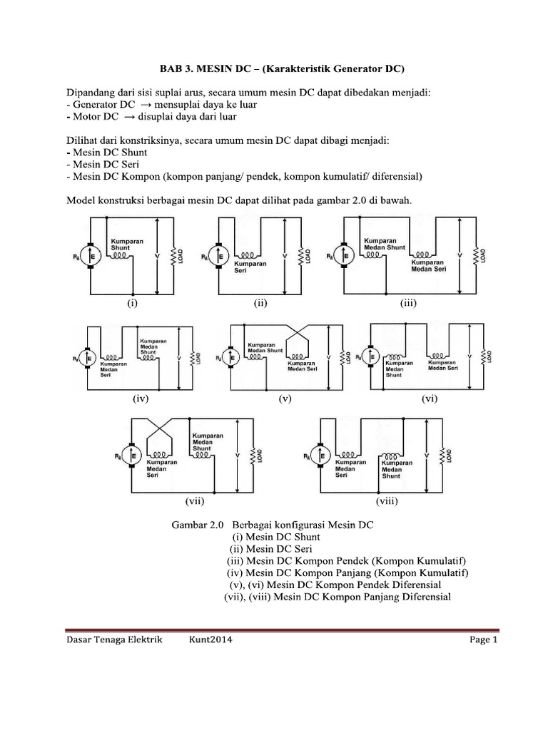 Karakteristik Generator DC | PDF