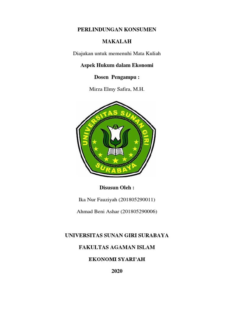 Makalah Perlindungan Konsumen | PDF Makalah Perlindungan Konsumen | PDF