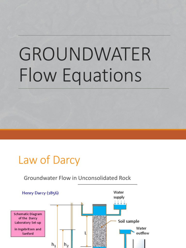 Unit 3 - Groundwater Flow Equations (General Equation) | PDF | Fluid ...