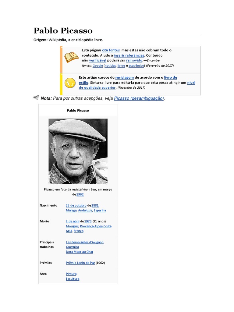 Pablo Picasso | PDF | Pablo Picasso