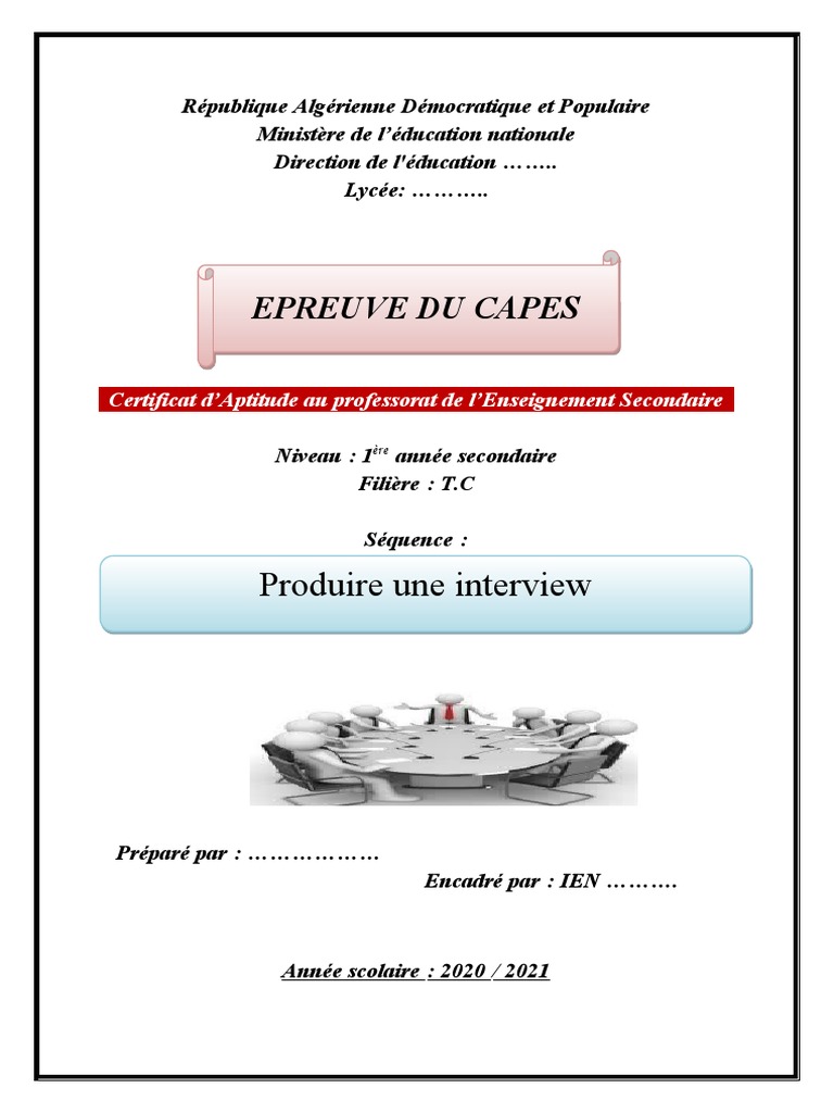 CAPES Interview 2021 Mélodie | PDF | Question | Phrase