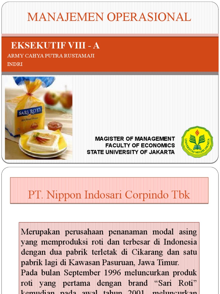 Manajemen Operasi Sari Roti | PDF | Seni | Teknologi & Rekayasa