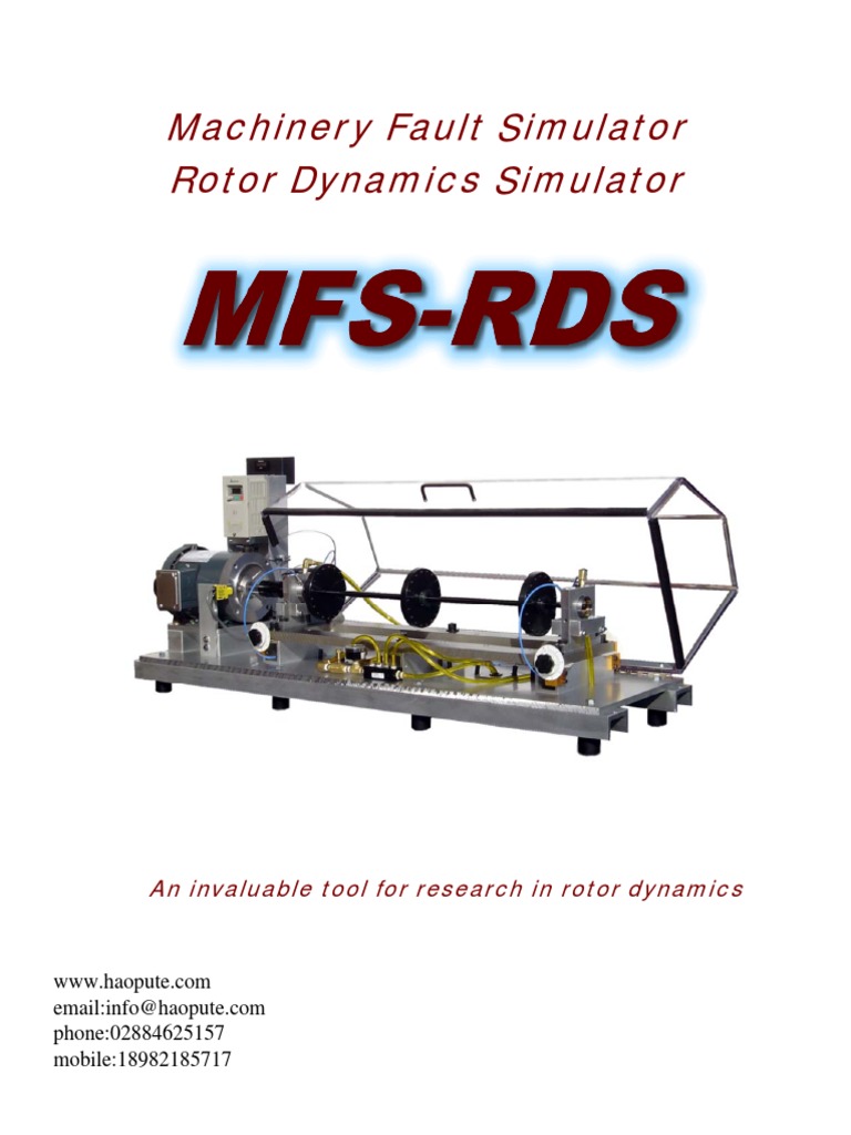 Simulator for Advanced Study of Rotor Dynamics and Machinery Faults | PDF | Bearing (Mechanical ...