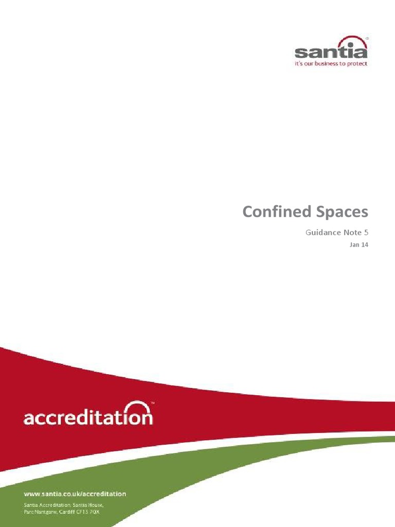 Confined Spaces: Guidance Note 5 | PDF | Personal Protective Equipment ...