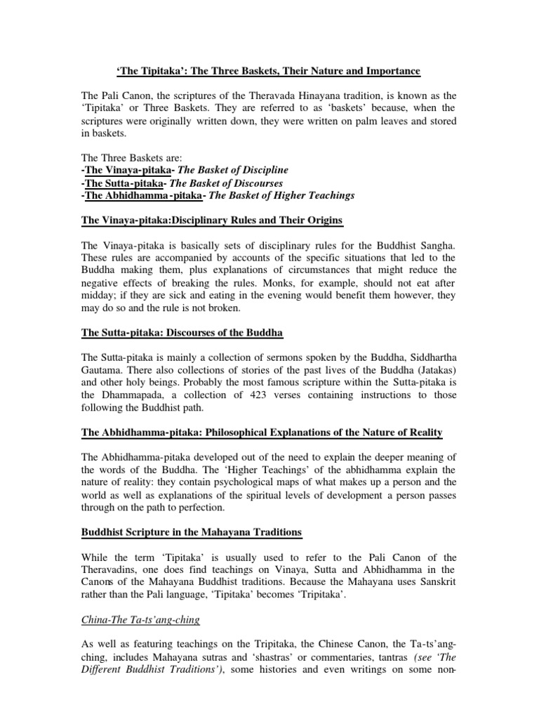 The Tipitaka | PDF | Buddhist Texts | Mahayana