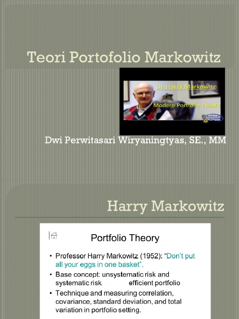Bab 4 - Teori Portofolio Markowitz | PDF