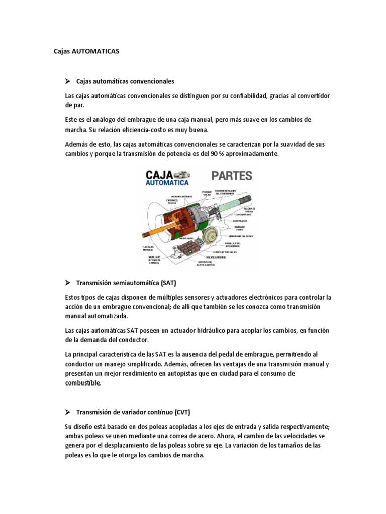 Cajas AUTOMATICAS FWD Trans Versal | PDF | Tracción en las cuatro ...