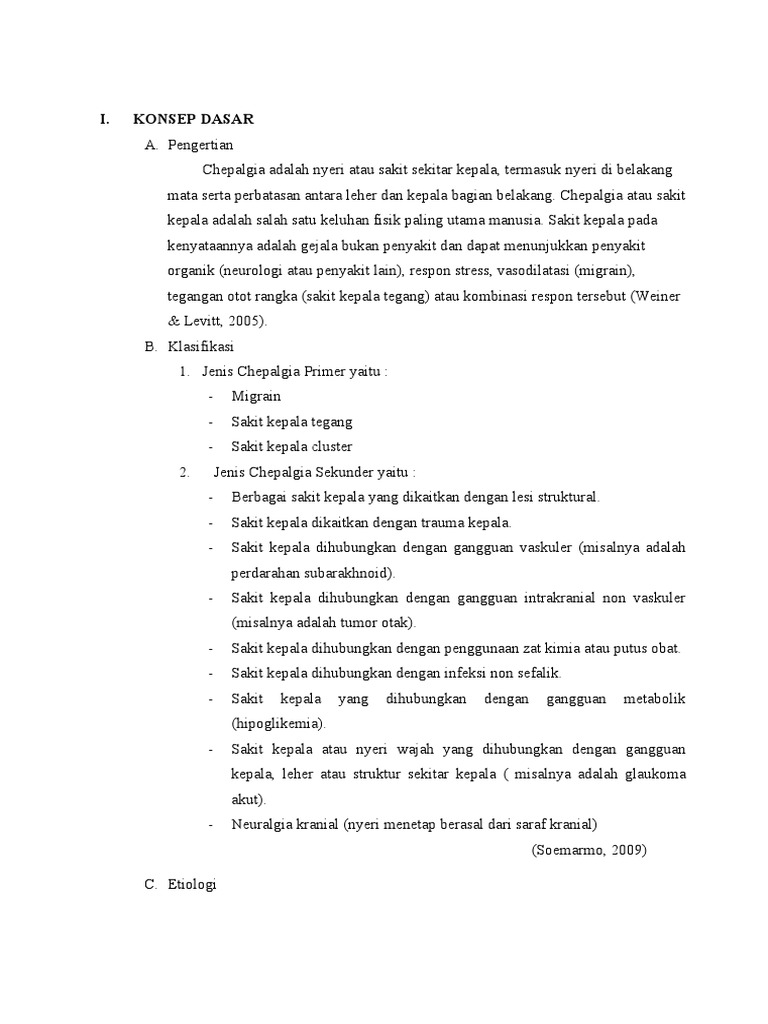 LP Cephalgia | PDF | Sains & Matematika