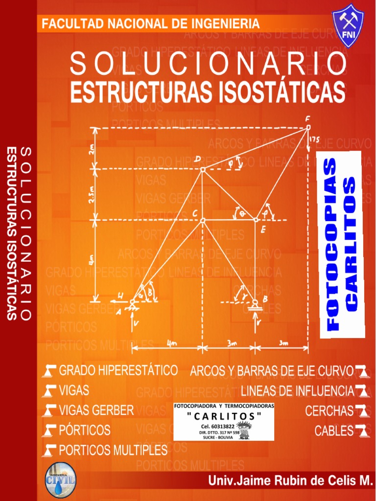 Solucionario de Estructuras Isostaticaas | PDF | Análisis estructural | Ingeniería estructural