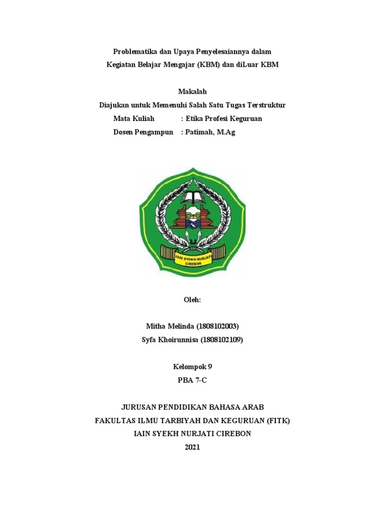 Kelompok 9 - Etika Keguruan PBA 7C | PDF