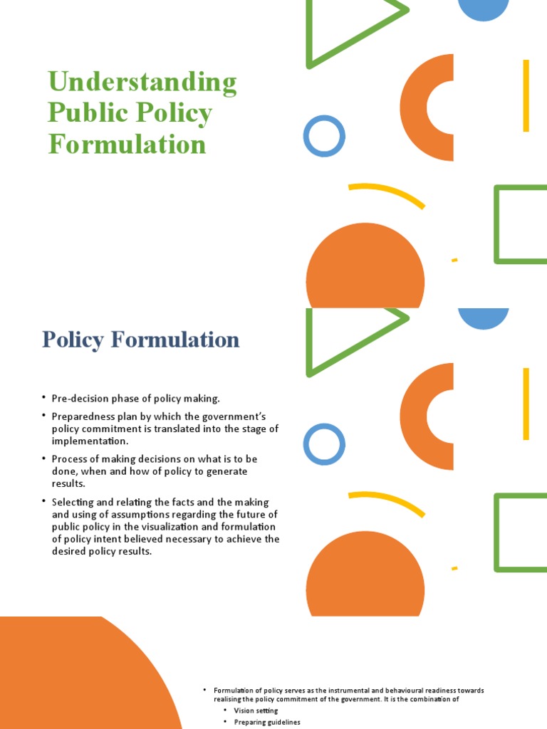 Policy Formulation Process | PDF | Policy | Cognition