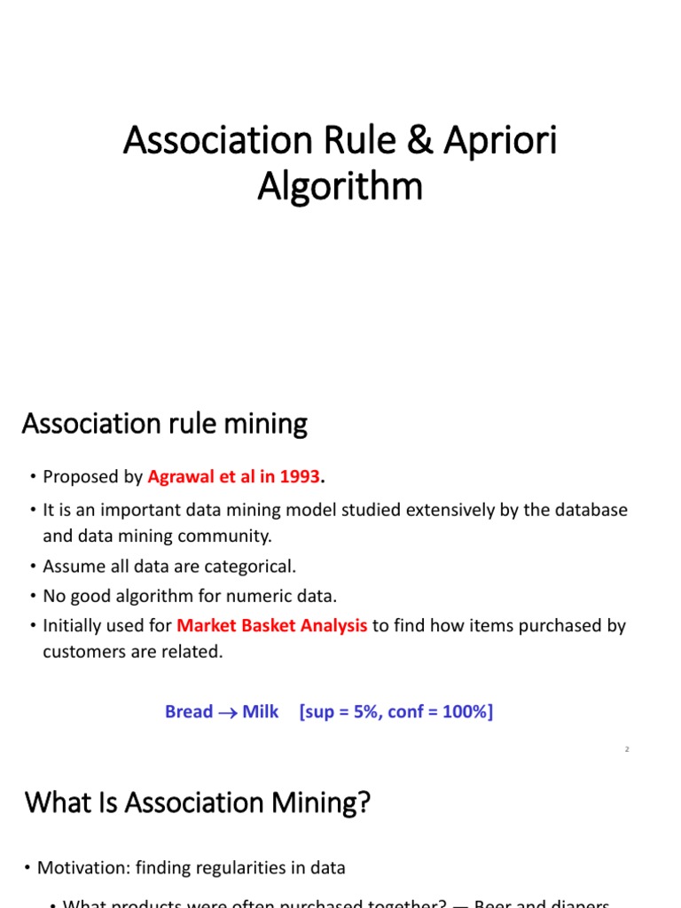 Ca03ca3405notes On Association Rule Mining And Apriori Algorithm Pdf Data Management Computing