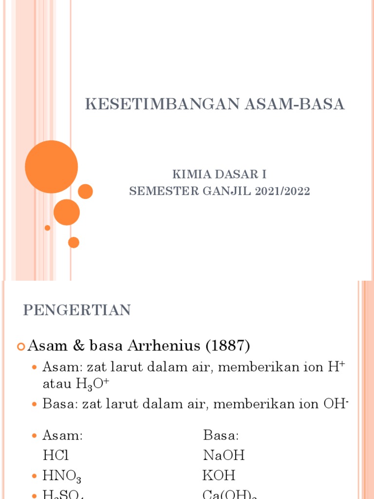 Kesetimbangan Asam Basa 1 | PDF