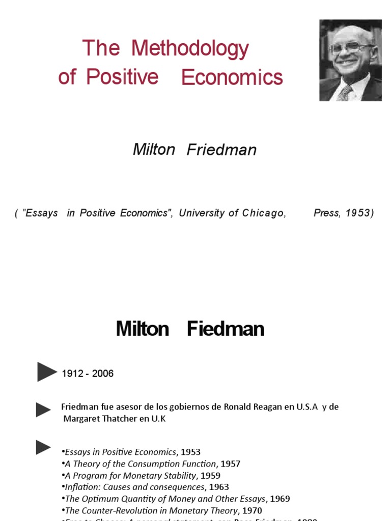 Milton Friedman - Metodología de La Economía | PDF | Teoría | Milton ...