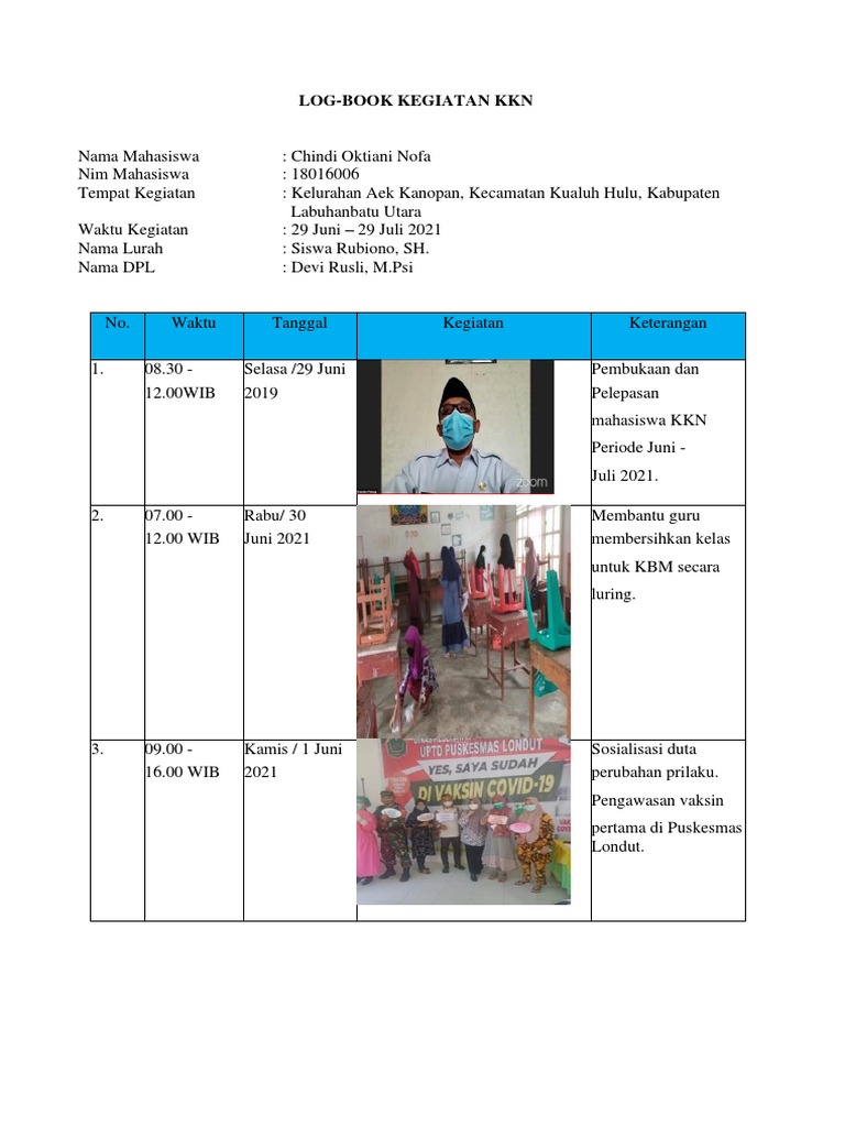 LOG-BOOK KKN | PDF