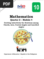 Math 10 Q 2 SLM Module 4 | PDF | Angle | Circle