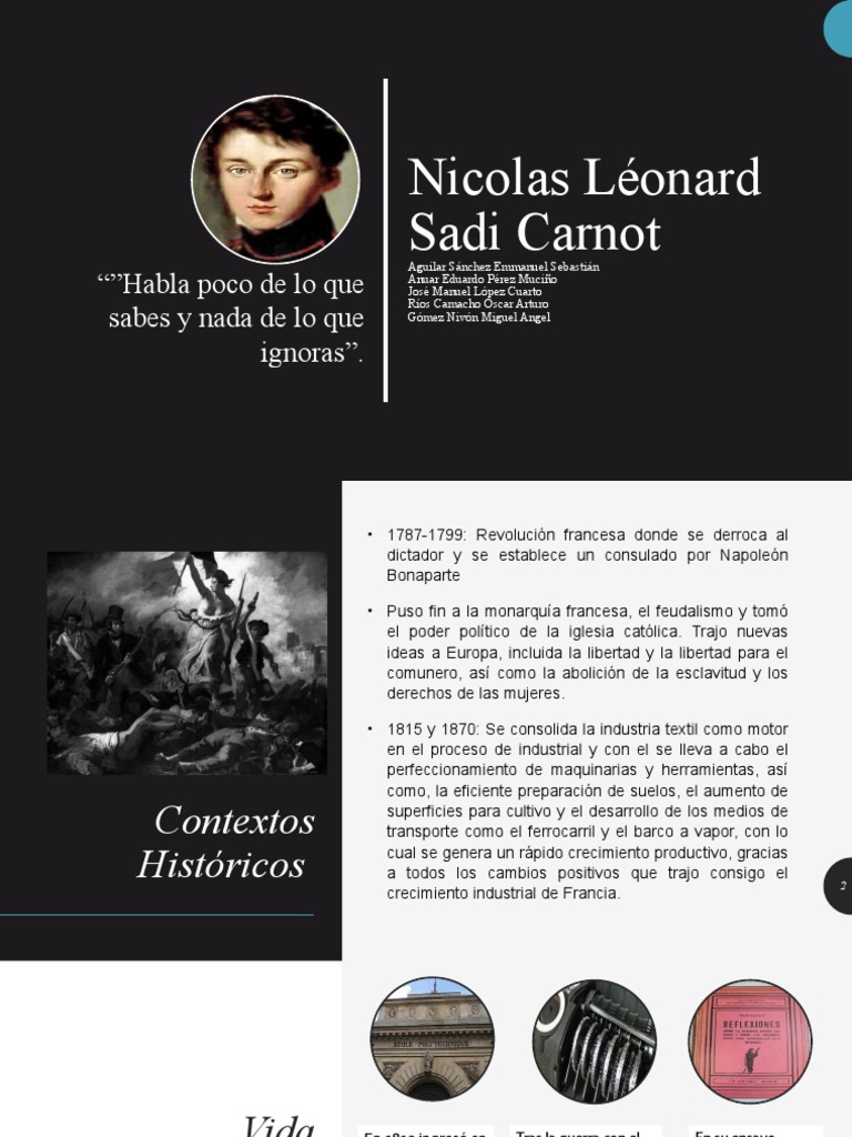 Nicolas Léonard Sadi Carnot | PDF | Termodinámica