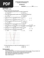 General Mathematics First Quarter Exam | PDF | Logarithm | Function ...