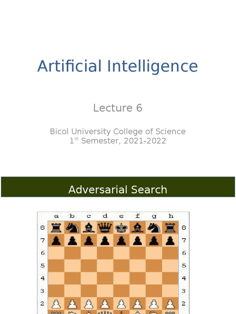 AI-Lecture 6 (Adversarial Search) | PDF | Mathematical And Quantitative Methods (Economics ...