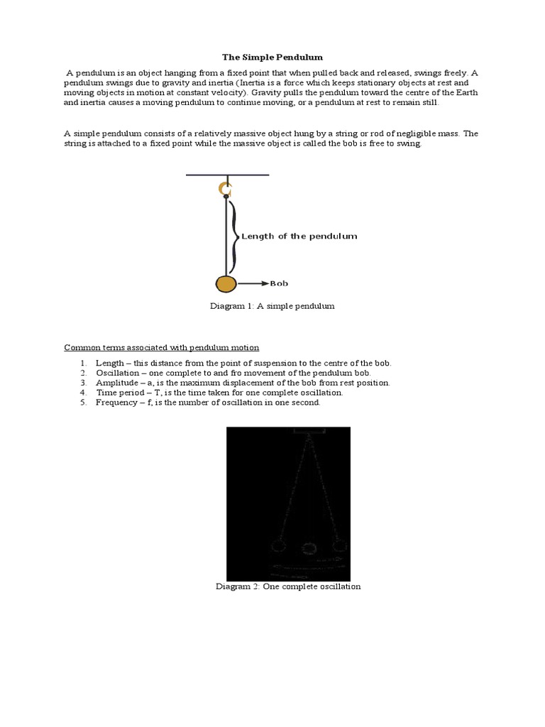 The Simple Pendulum | Download Free PDF | Pendulum | Oscillation
