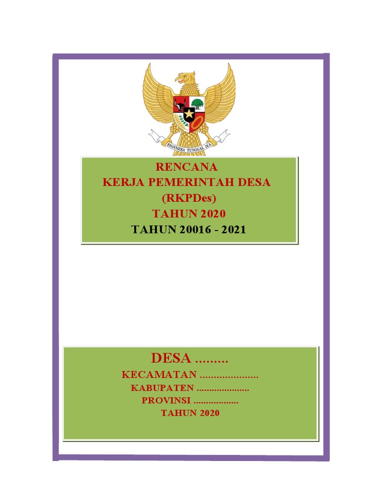 Cover RKP Desa | PDF