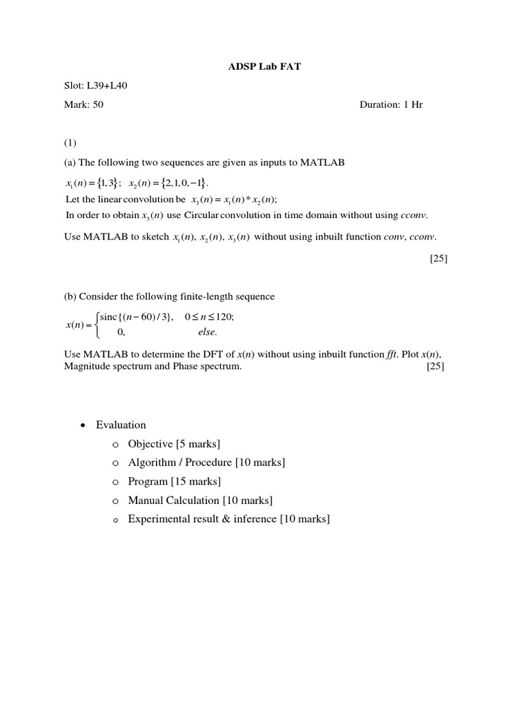 ADSP Lab FAT L39L40 | PDF